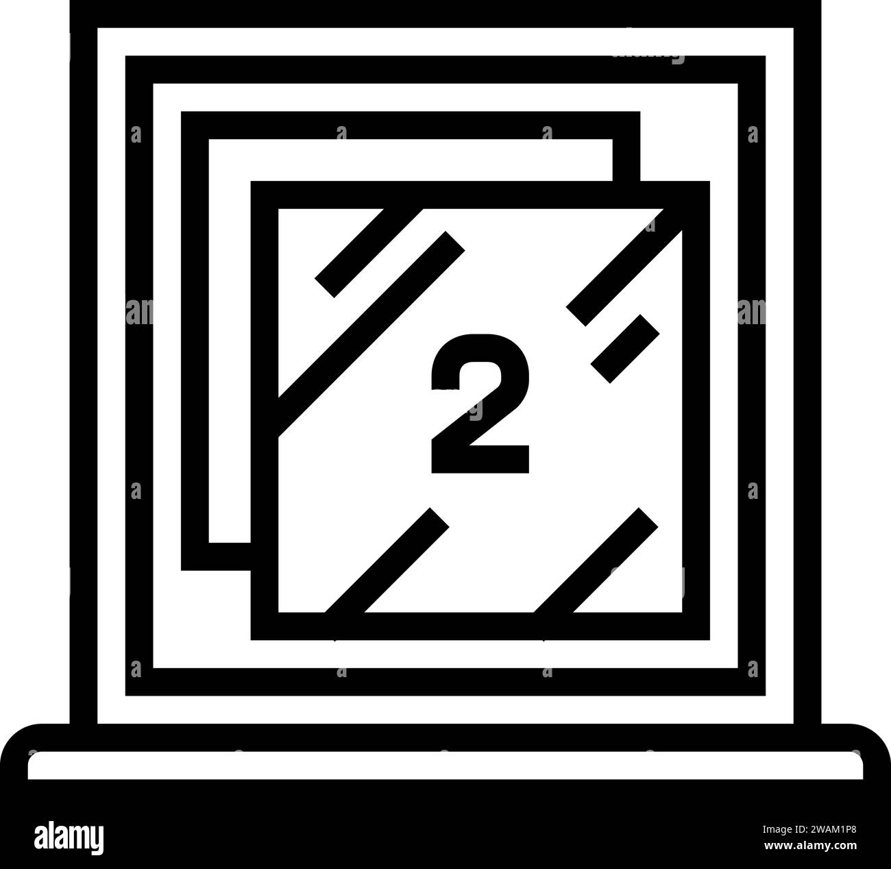 double pane windows energy conservation line icon vector illustration ...