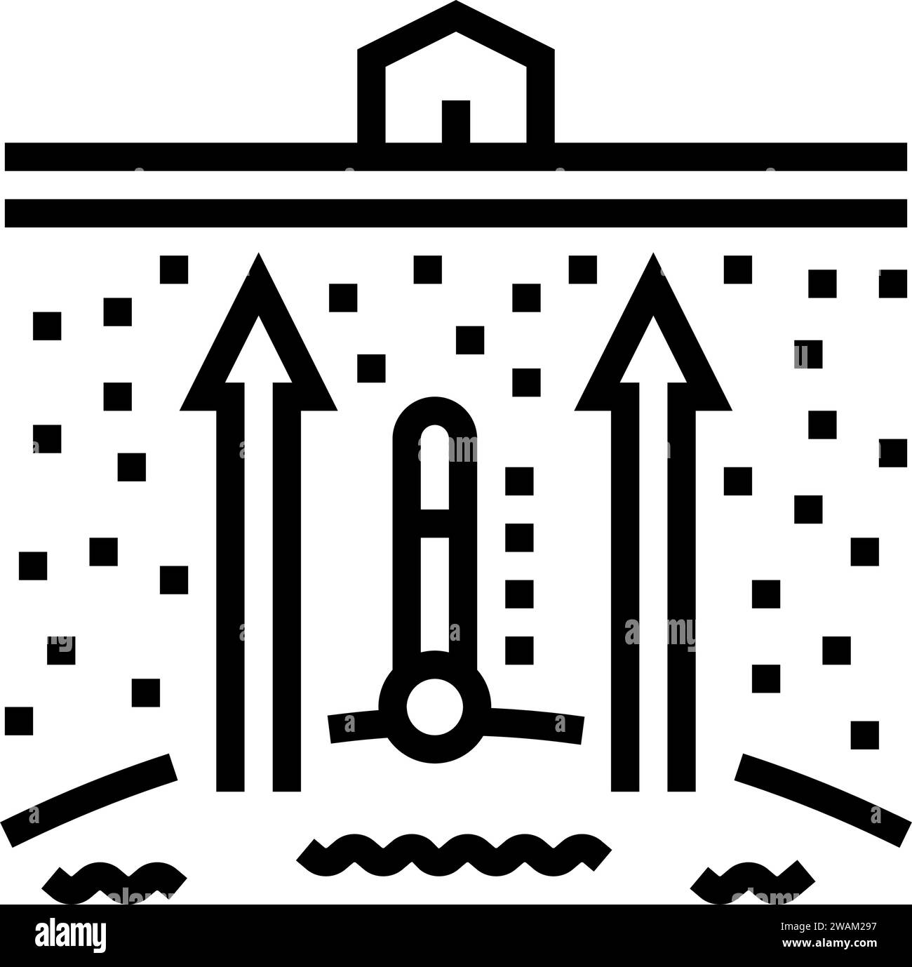 heating geothermal energy line icon vector illustration Stock Vector ... heating geothermal energy line icon vector illustration Stock Vector ...