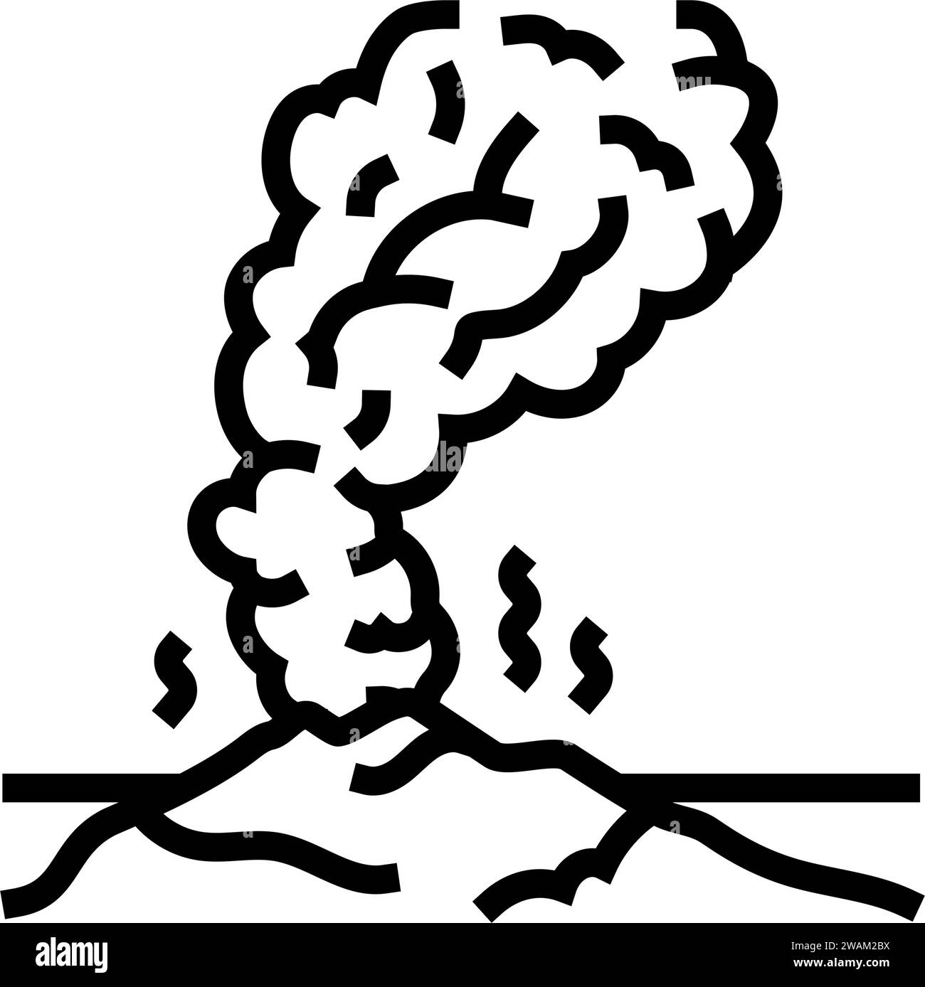 steam geothermal energy line icon vector illustration Stock Vector ...