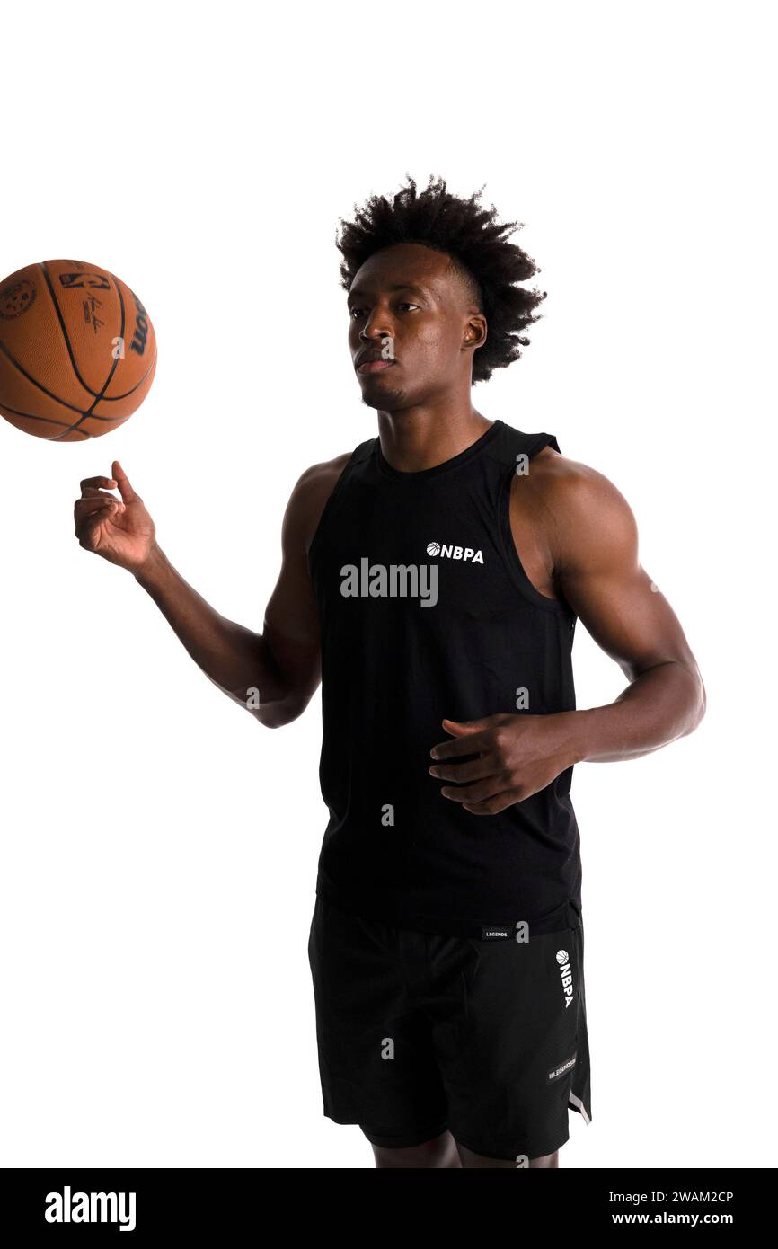 Collin Sexton poses for a portrait on September 26, 2022 in Salt Lake ...