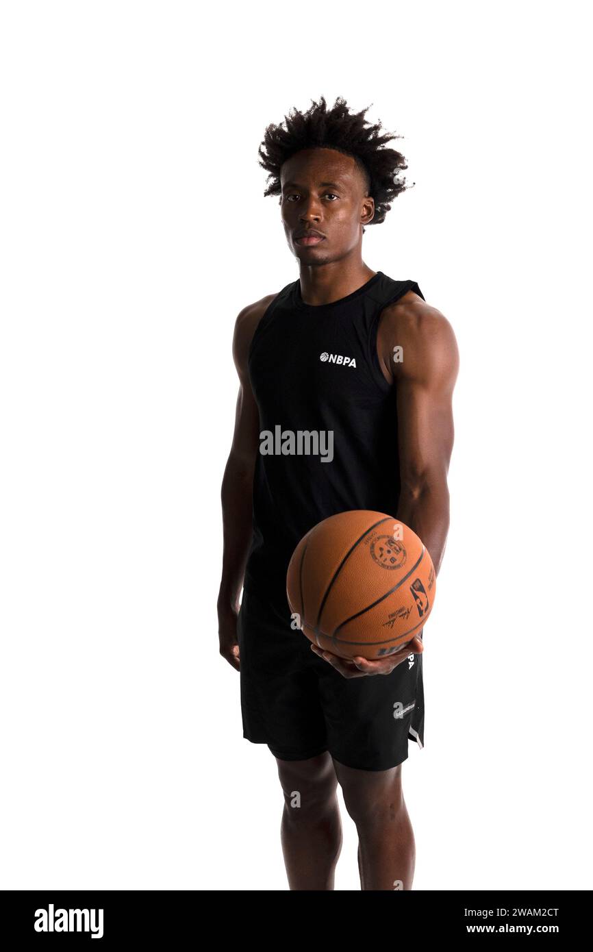 Collin Sexton poses for a portrait on September 26, 2022 in Salt Lake ...