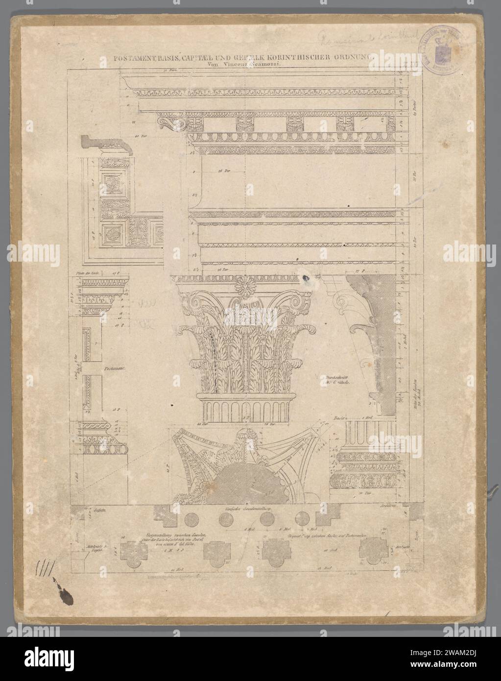 Reproduction of an architectural drawing, Anonymous, 1855 - 1930 ...