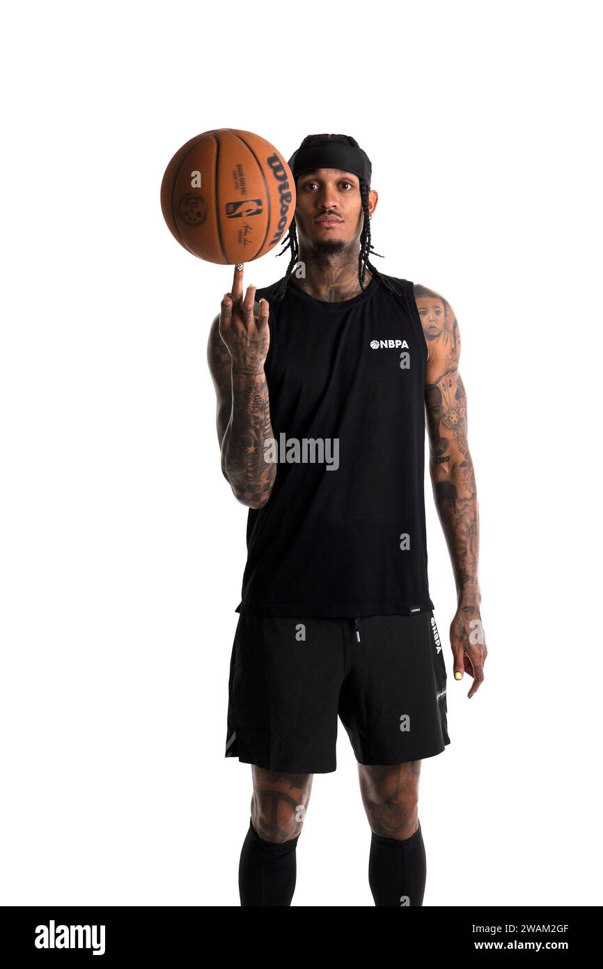 Jordan Clarkson poses for a portrait on September 26, 2022 in Salt Lake ...