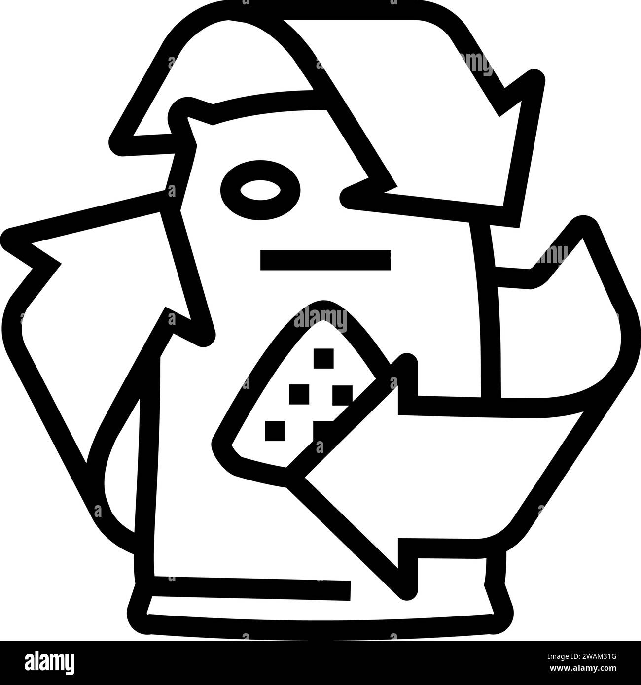 recycled materials green building line icon vector illustration Stock ...