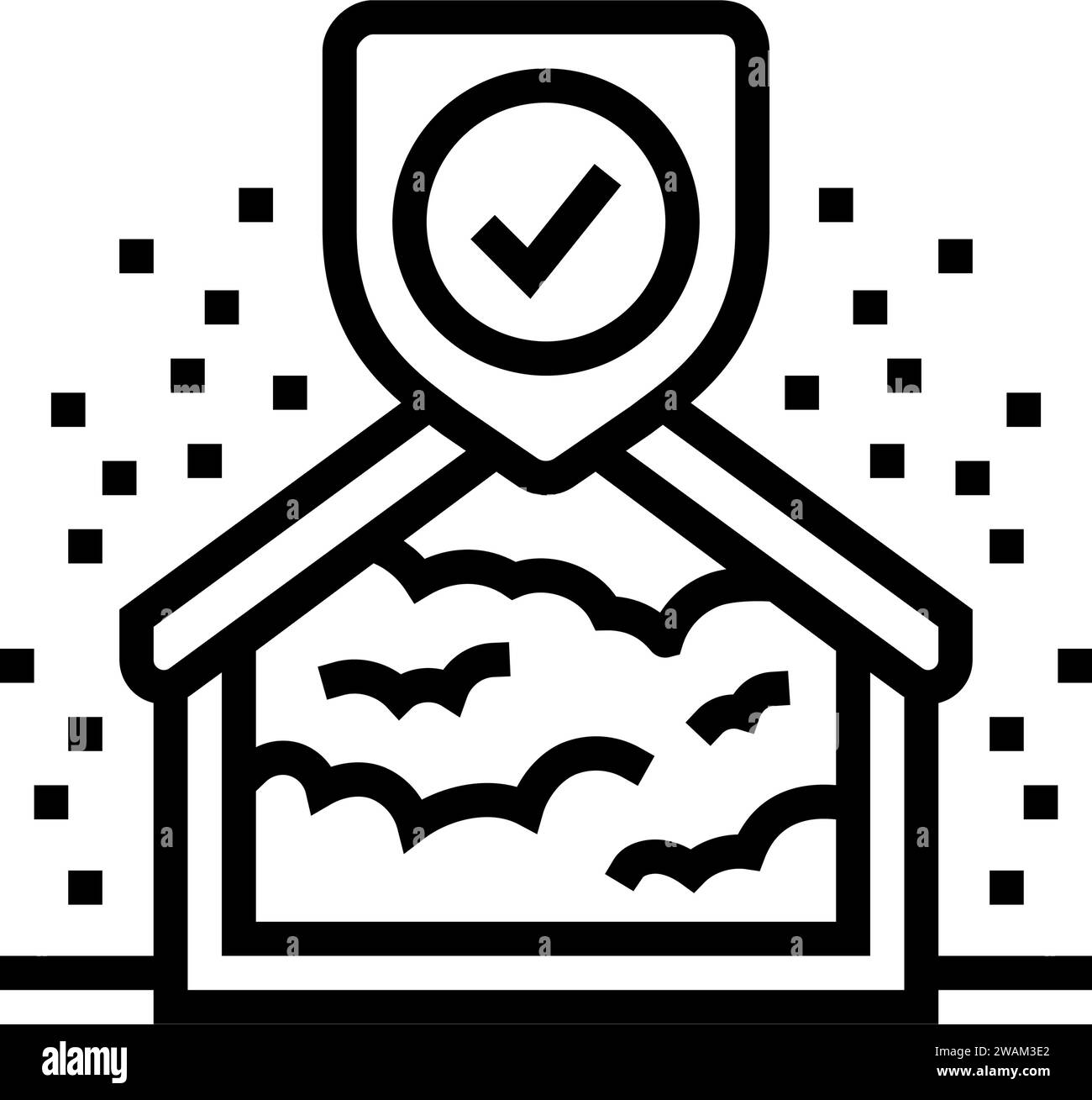 indoor air quality green building line icon vector illustration Stock ...