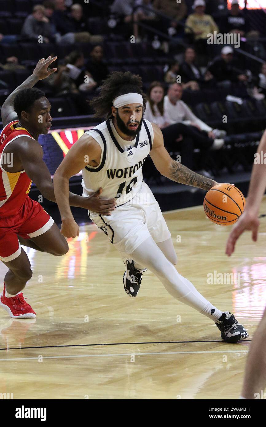 SPARTANBURG, SC - JANUARY 03: Wofford Terriers guard Corey Tripp (10 ...