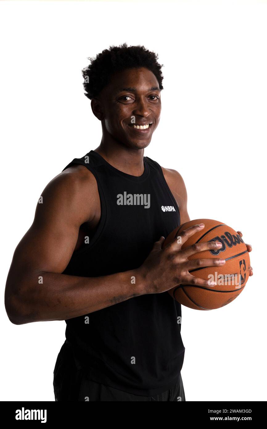 Stanley Johnson poses for a portrait on September 26, 2022 in Salt Lake ...