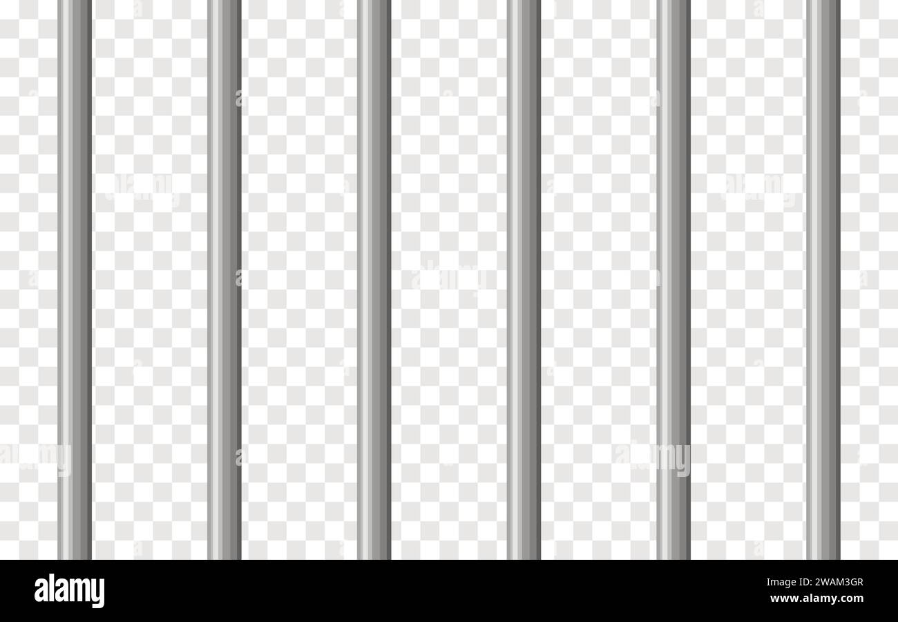 Jail Bars Transparent Jail Bars Vector Illustration. Isolated On