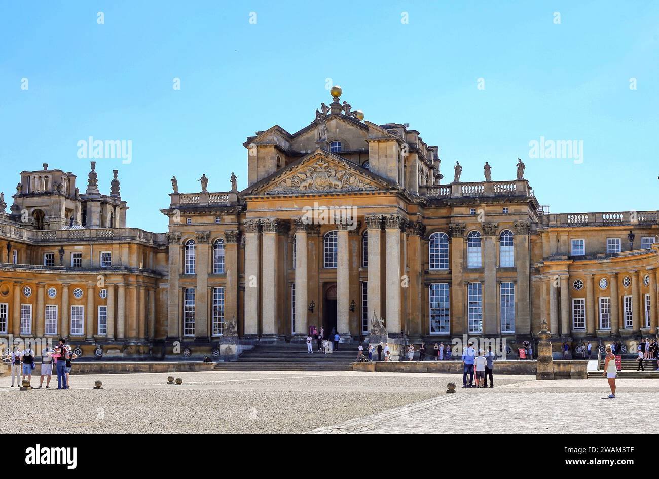 Blenheim Palace Woodstock Oxfordshire main entrance to the stately home ...