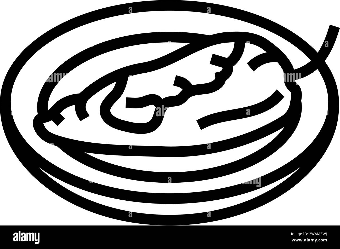 chiles rellenos mexican cuisine line icon vector illustration Stock ...