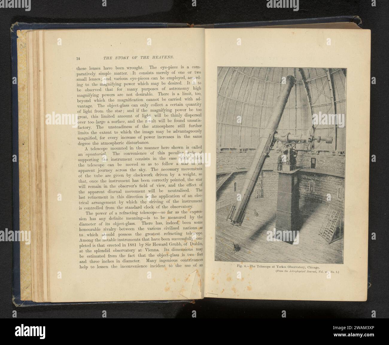 The telescope at Yerkes Observatory, Chicago, anonymous, c. 1891 - in ...