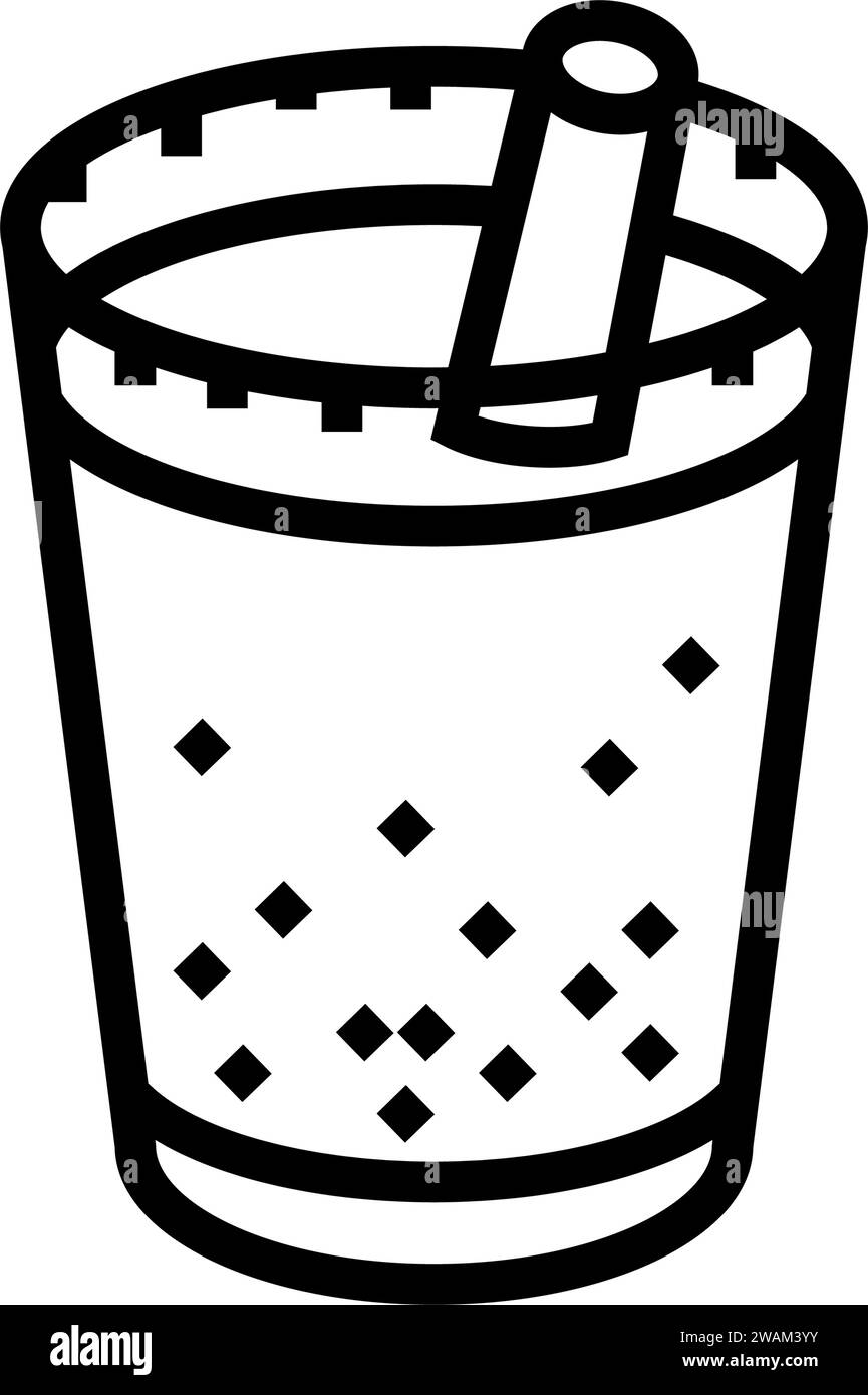 horchata mexican cuisine line icon vector illustration Stock Vector ...