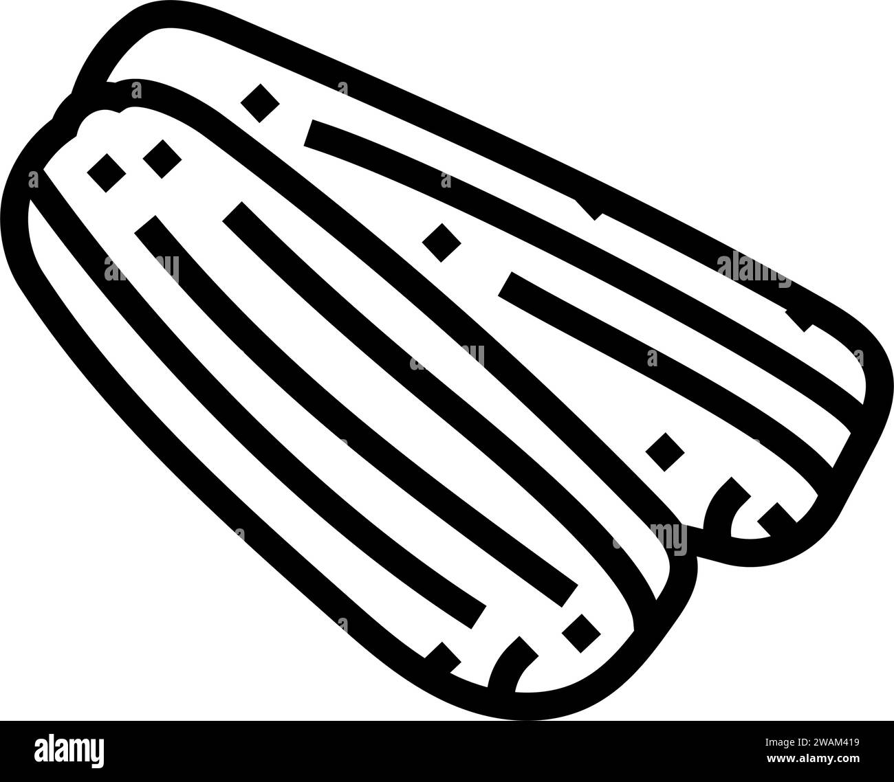 churros mexican cuisine line icon vector illustration Stock Vector ...