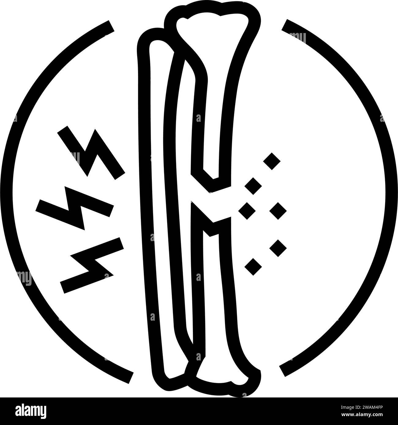 Tibia Fracture Osteoporosis Bone Line Icon Vector Illustration Stock Vector Image And Art Alamy