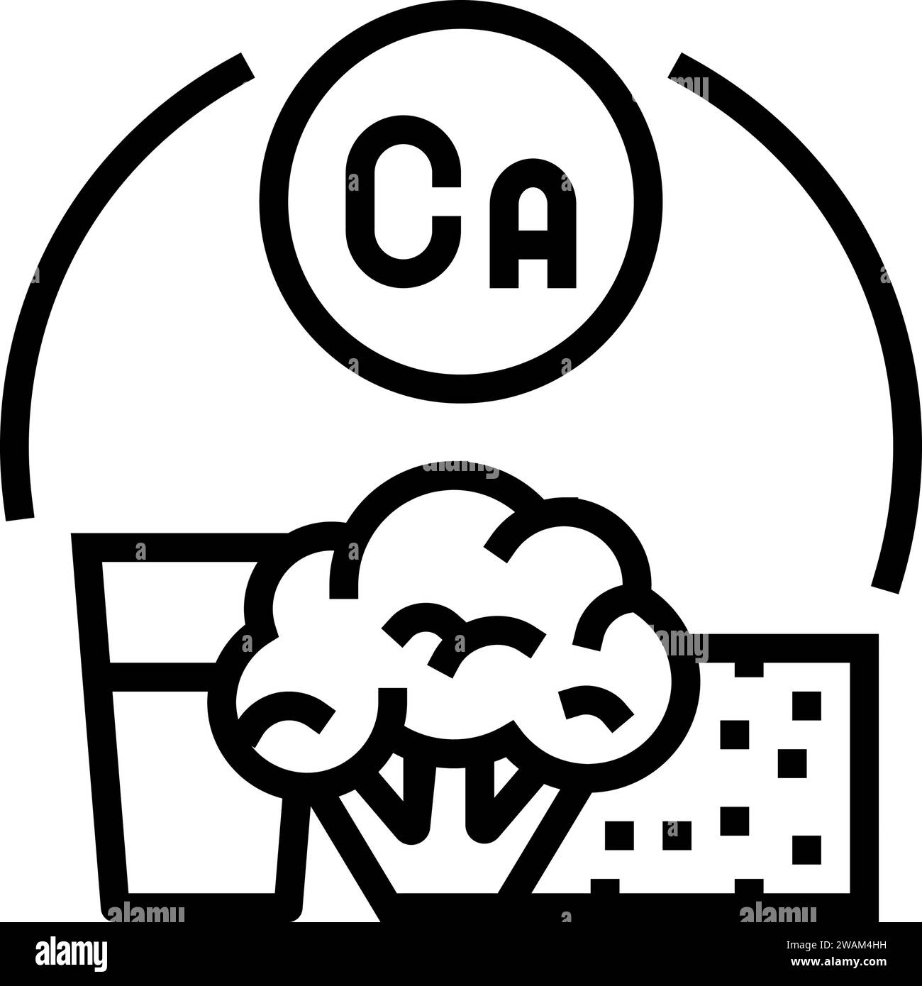 calcium rich food osteoporosis line icon vector illustration Stock ...