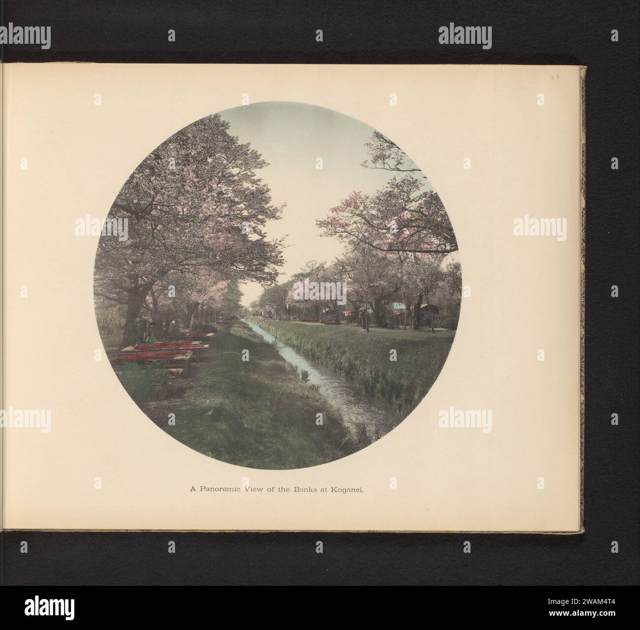 Shores of a ditch in Koganei, Japan, Kazumasa Ogawa, c. 1892 - in or ...