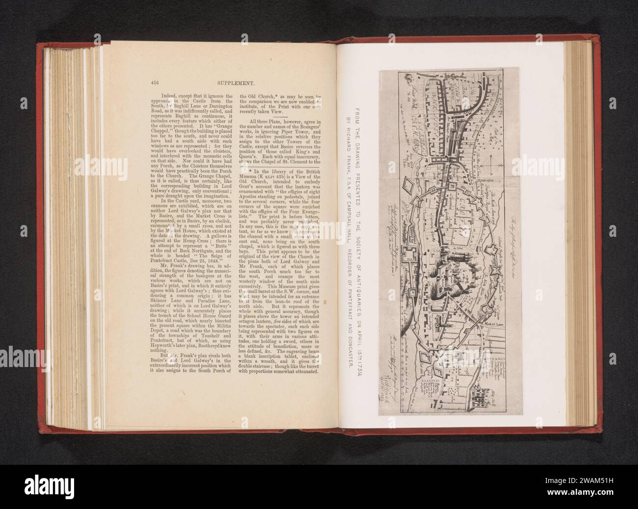 Map of pontefract hi-res stock photography and images - Alamy