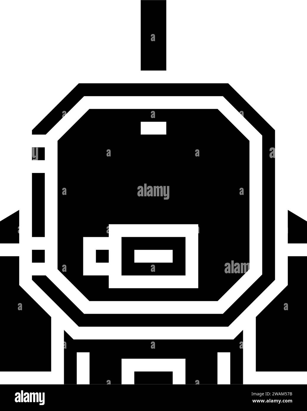 boiler biomass glyph icon vector illustration Stock Vector Image & Art ...