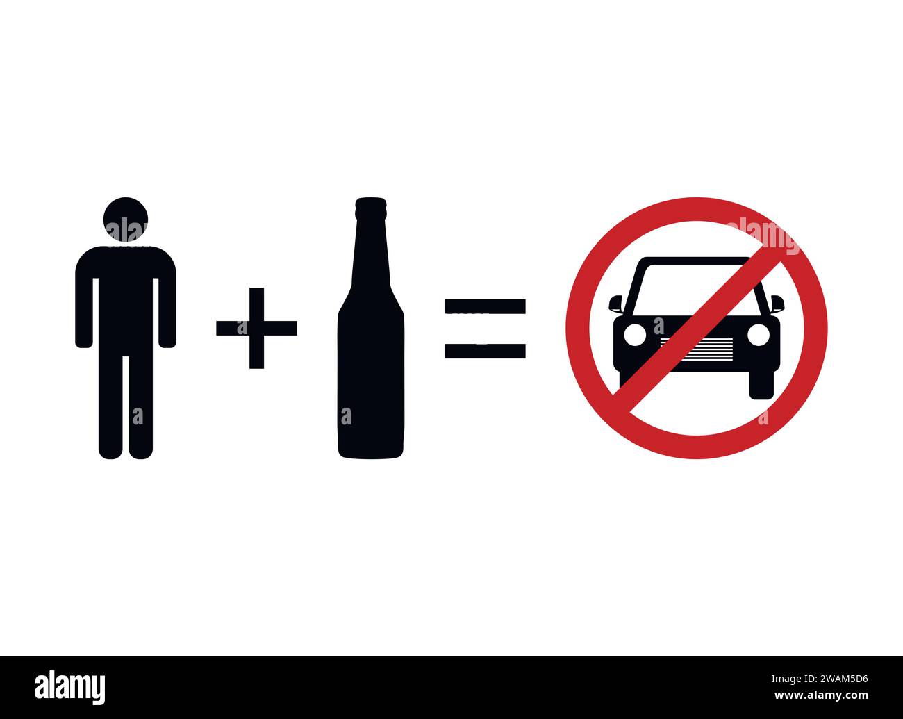 Do not drink and drive sign icon isolated on white background. Vector ...