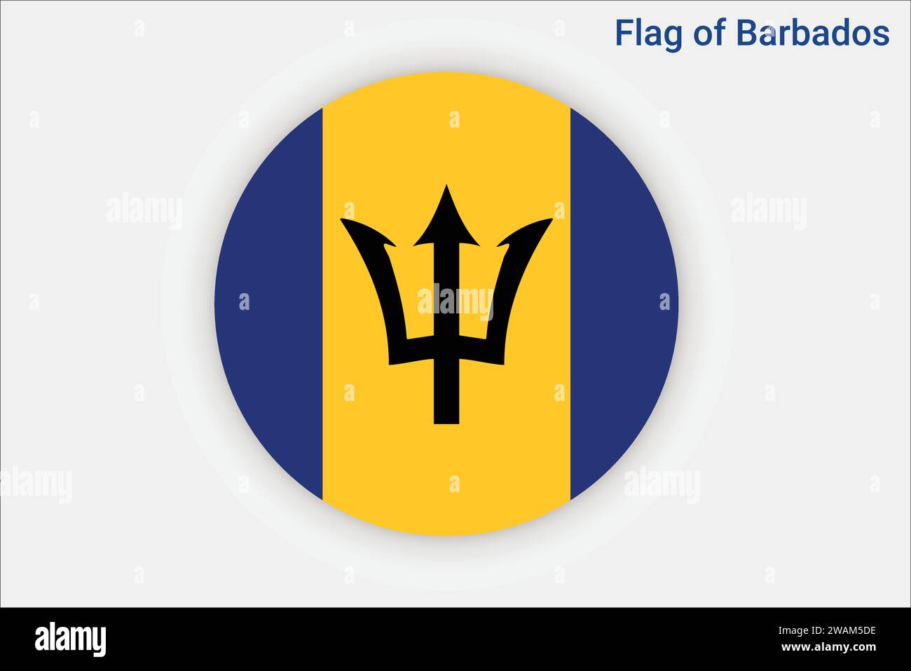 High detailed flag of Barbados. National Barbados flag. North America ...