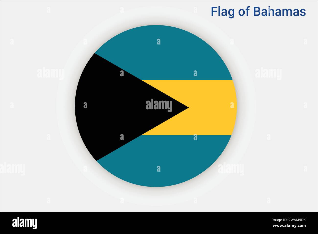 High detailed flag of Bahamas. National Bahamas flag. North America. 3D illustration Stock ...