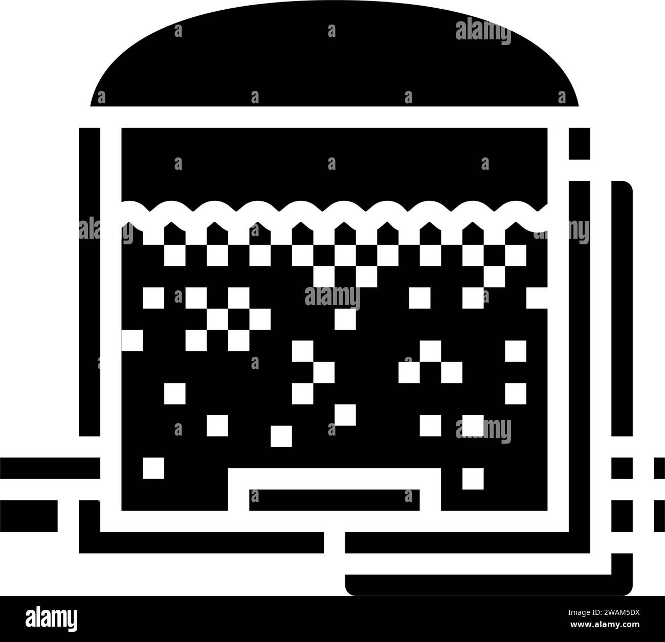 anaerobic digestion biomass glyph icon vector illustration Stock Vector ...