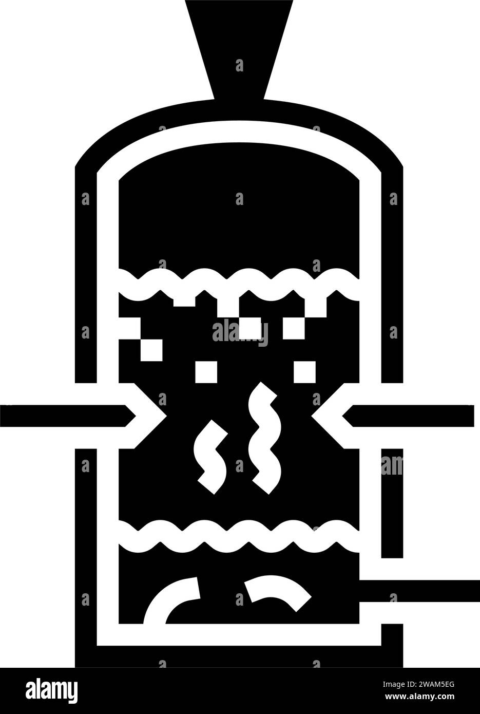 gasification biomass glyph icon vector illustration Stock Vector Image ...