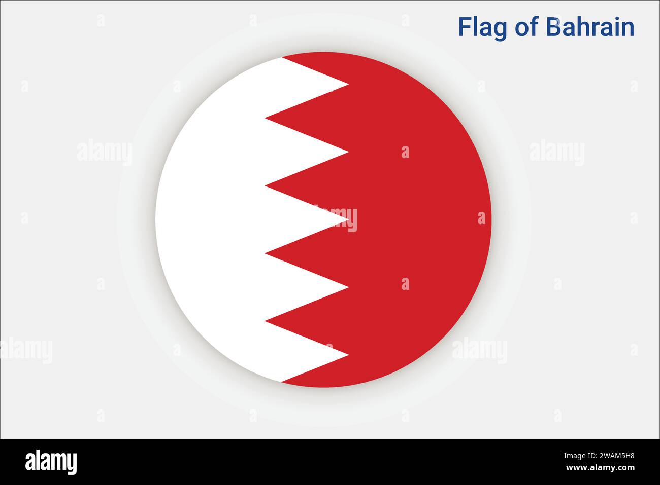 High detailed flag of Bahrain. National Bahrain flag. Asia. 3D ...