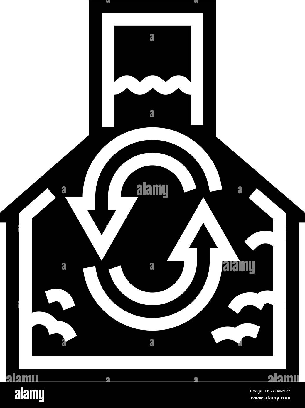 conversion biomass glyph icon vector illustration Stock Vector Image ...