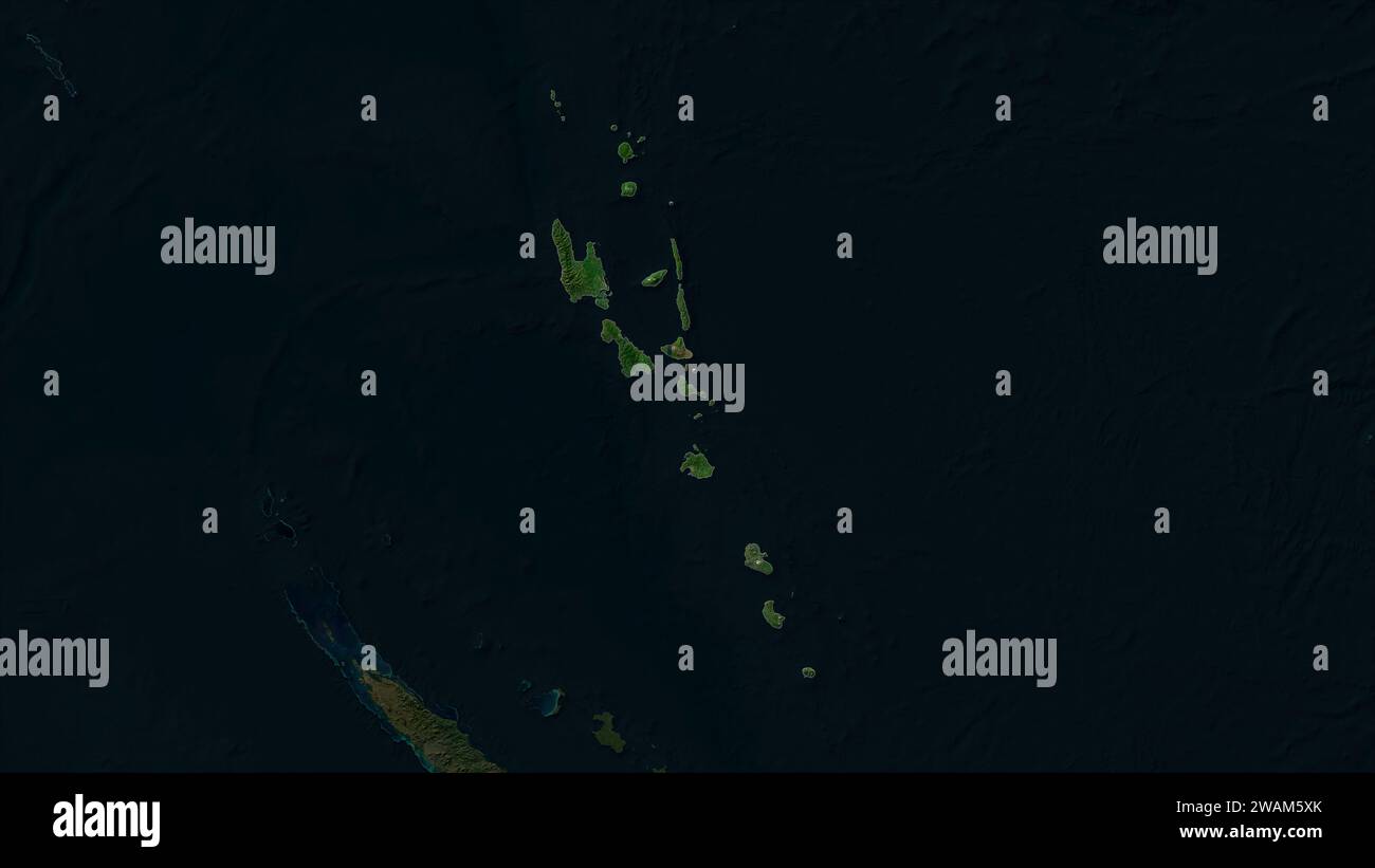 Vanuatu highlighted on a low resolution satellite map Stock Photo - Alamy