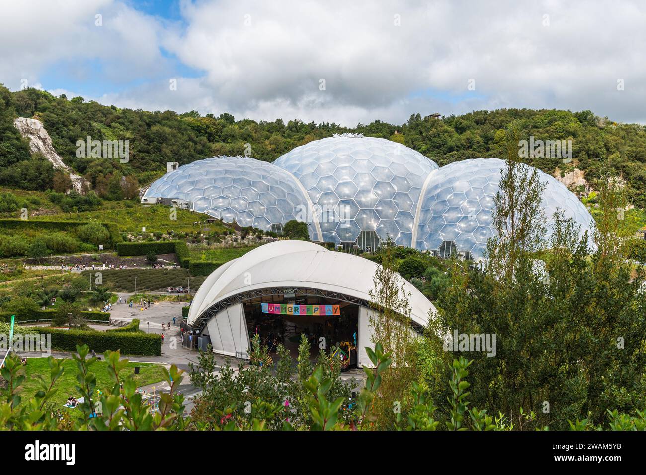 Eden Project, Cornwall, England – August 14, 2023: visitor attraction ...