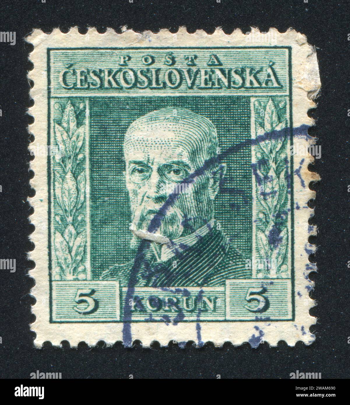 CZECHOSLOVAKIA - CIRCA 1945: stamp printed by Czechoslovakia, shows ...