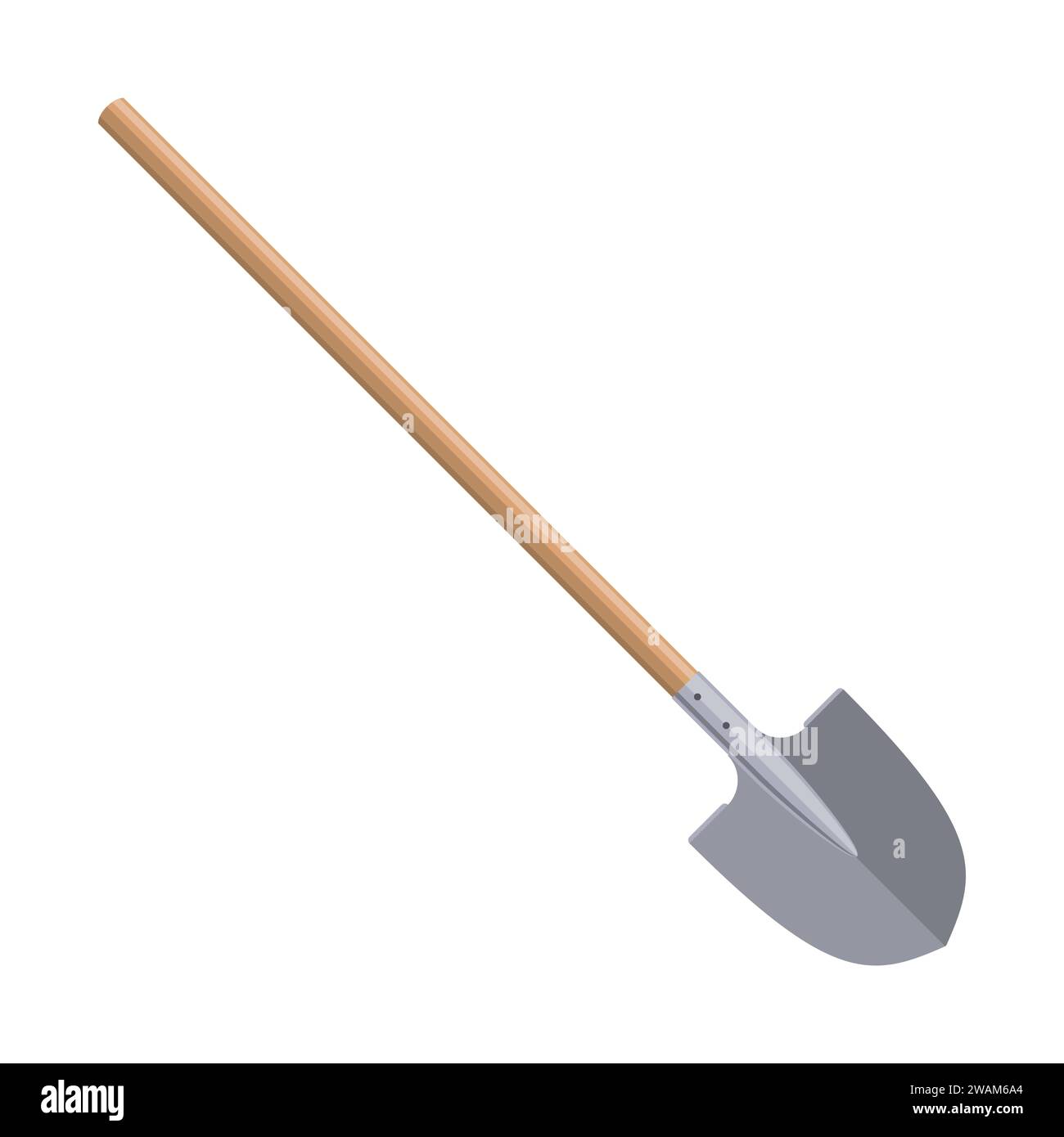 Shovel isolated on white background. Work tool for outdoor activities ...