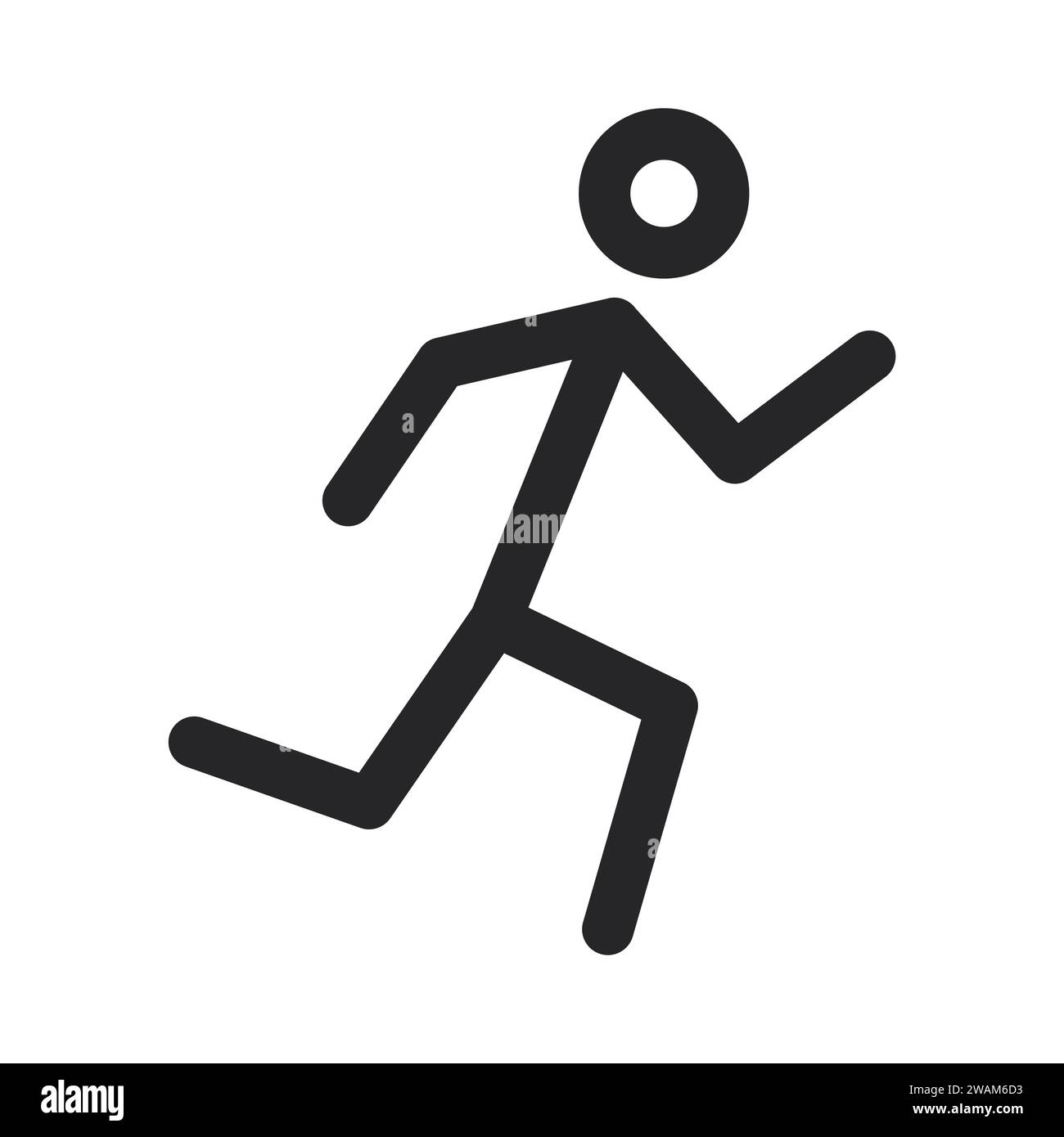 Running man icon line silhouette concept logo template isolated on ...