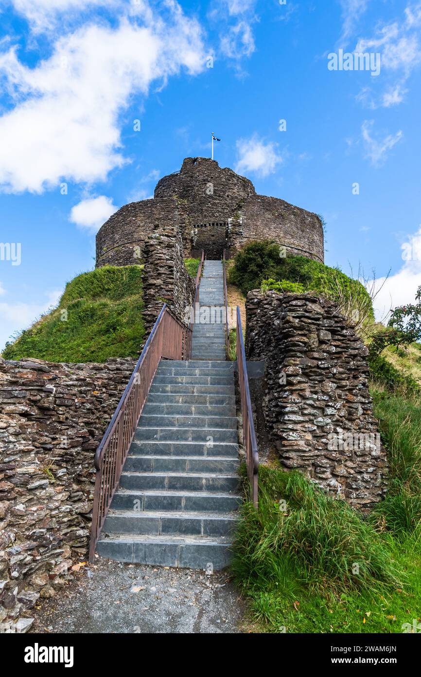 Launceston castle in Launceston, Cornwall, England. It was probably ...