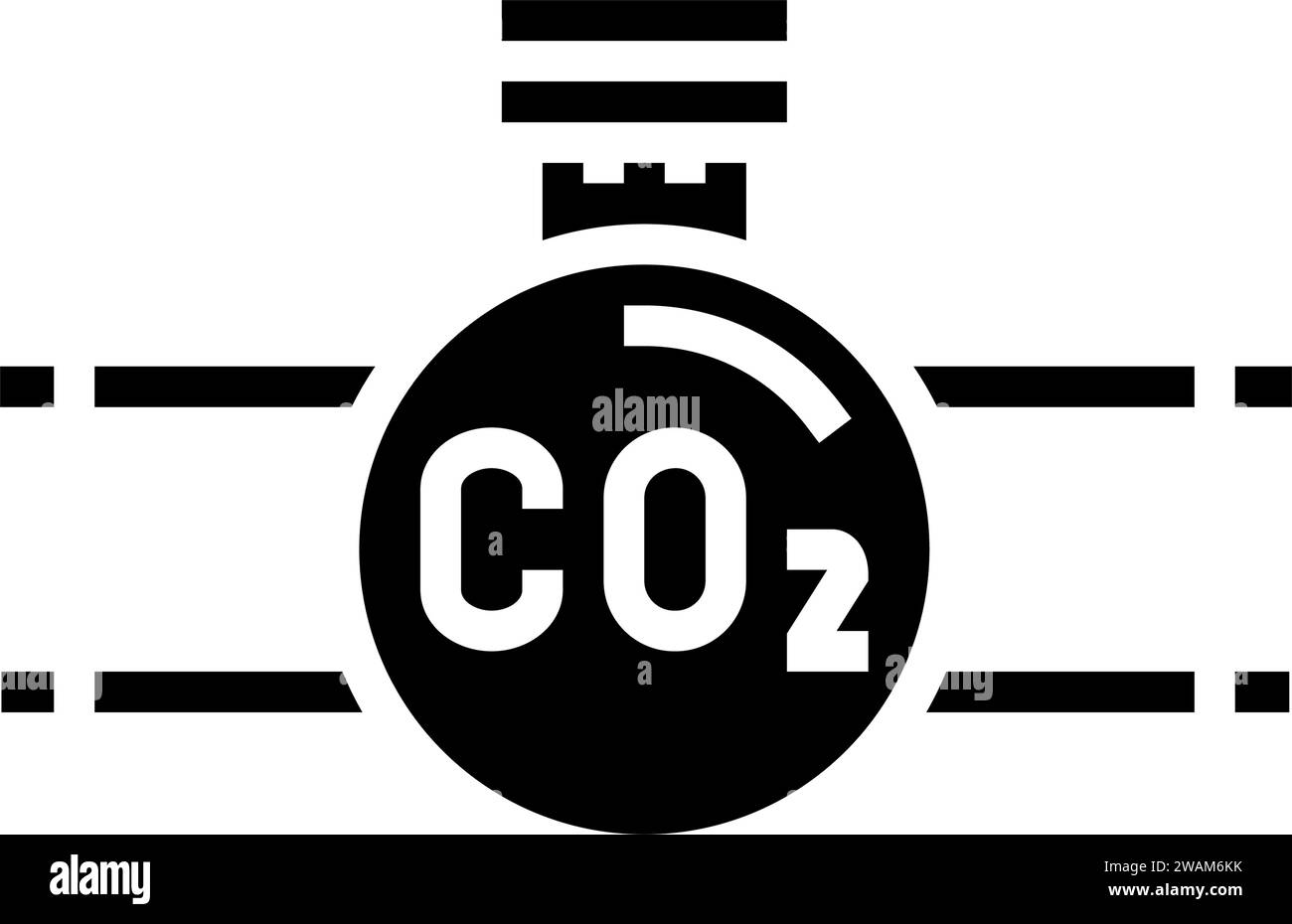 Transportation Carbon Glyph Icon Vector Illustration Stock Vector Image