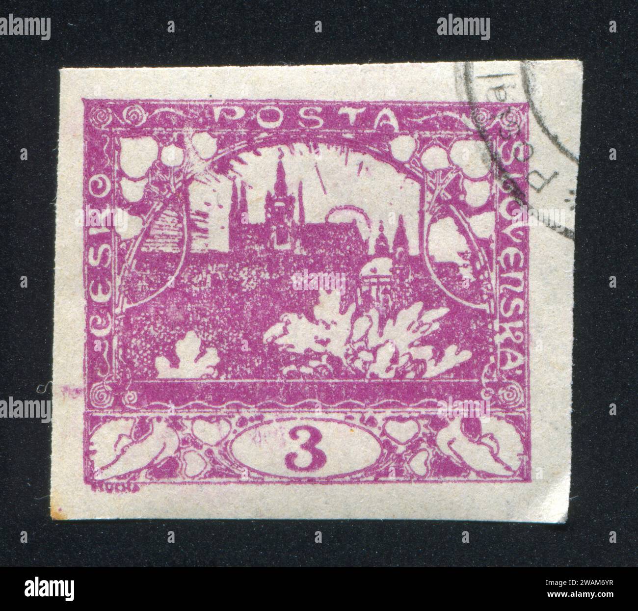 CZECHOSLOVAKIA - CIRCA 1918: stamp printed by Czechoslovakia, shows ...