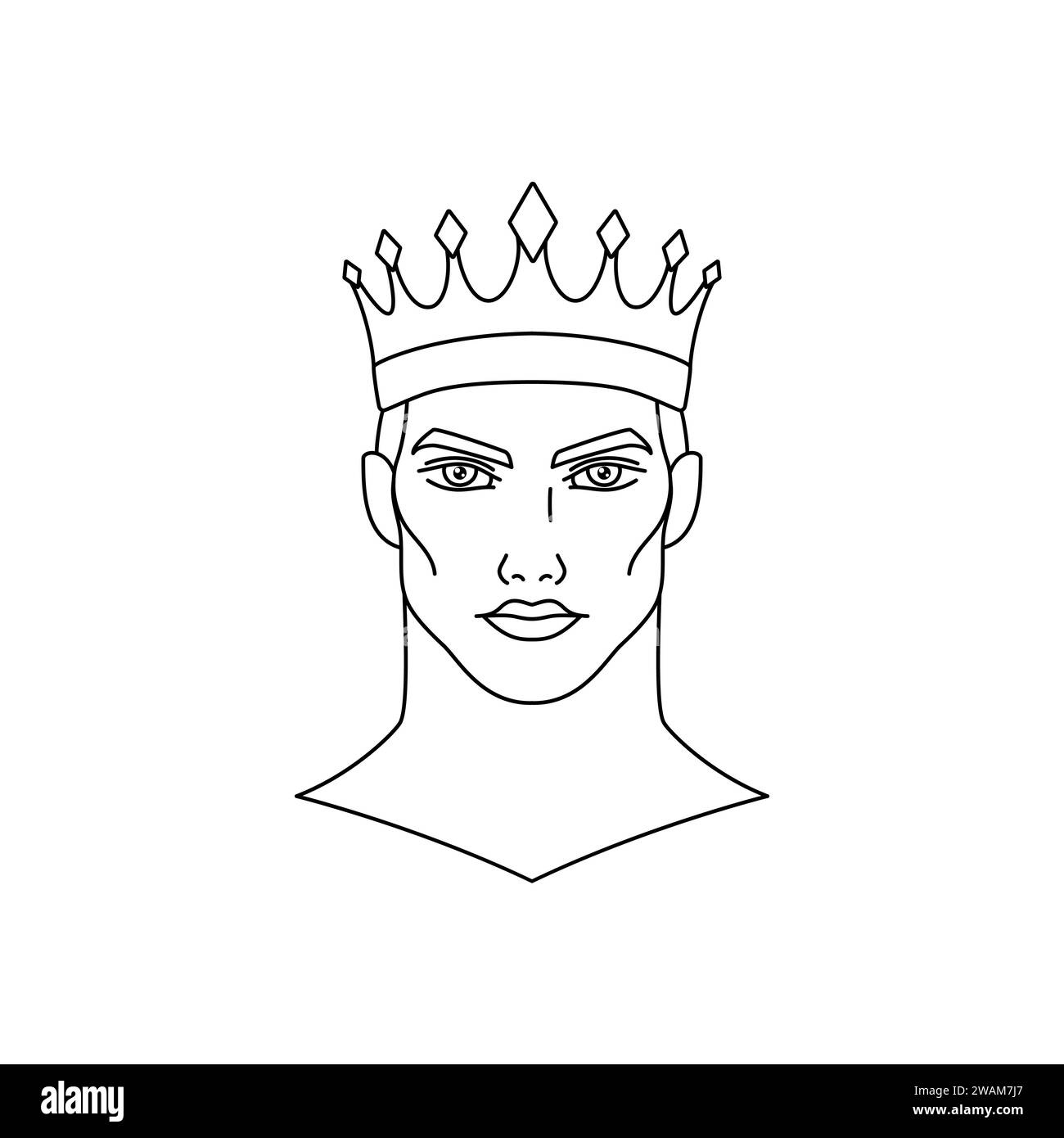 King icon in simple linear style Stock Vector Image & Art - Alamy