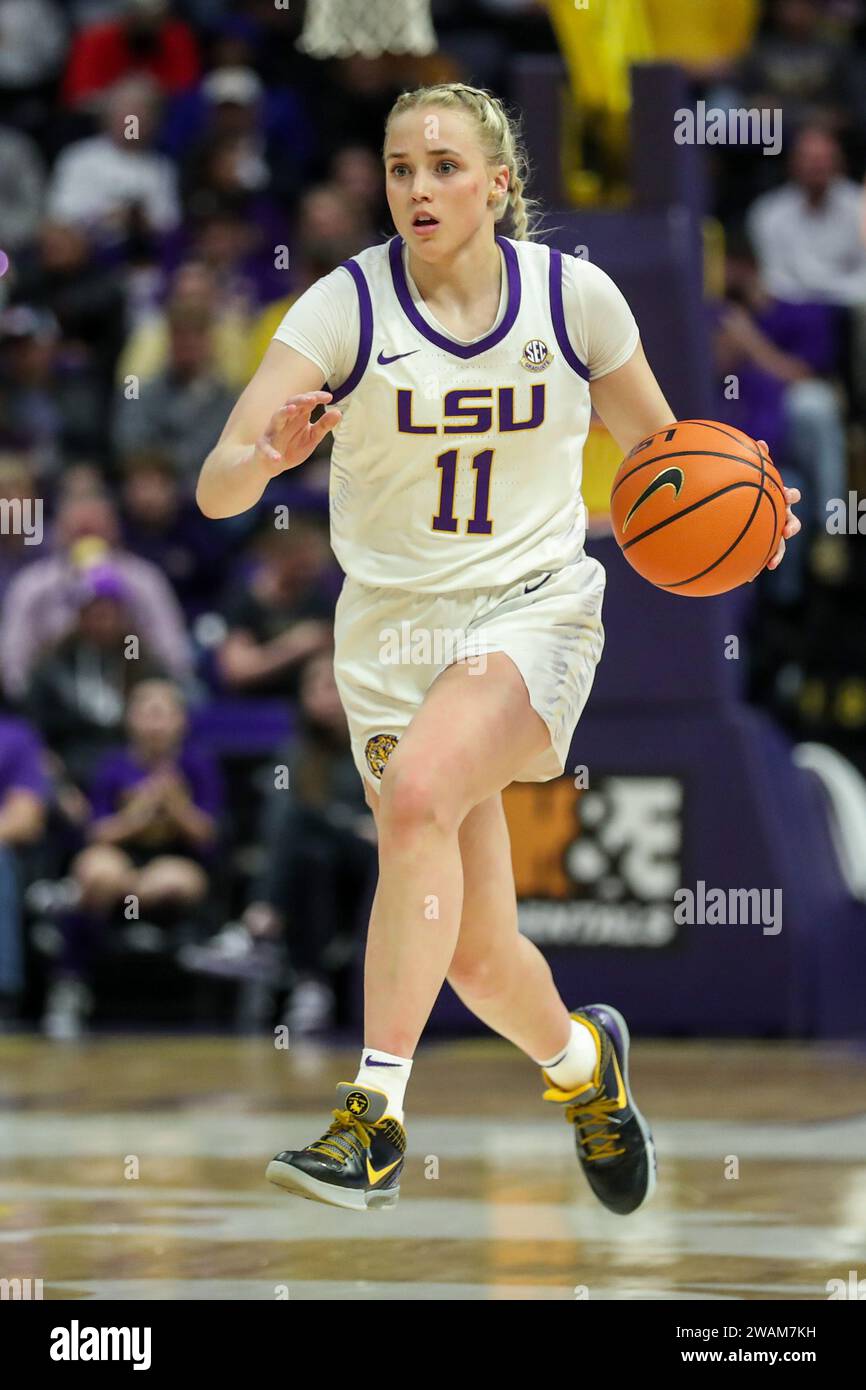 Baton Rouge, LA, USA. 04th Jan, 2024. LSU's Hailey Van Lith (11 ...