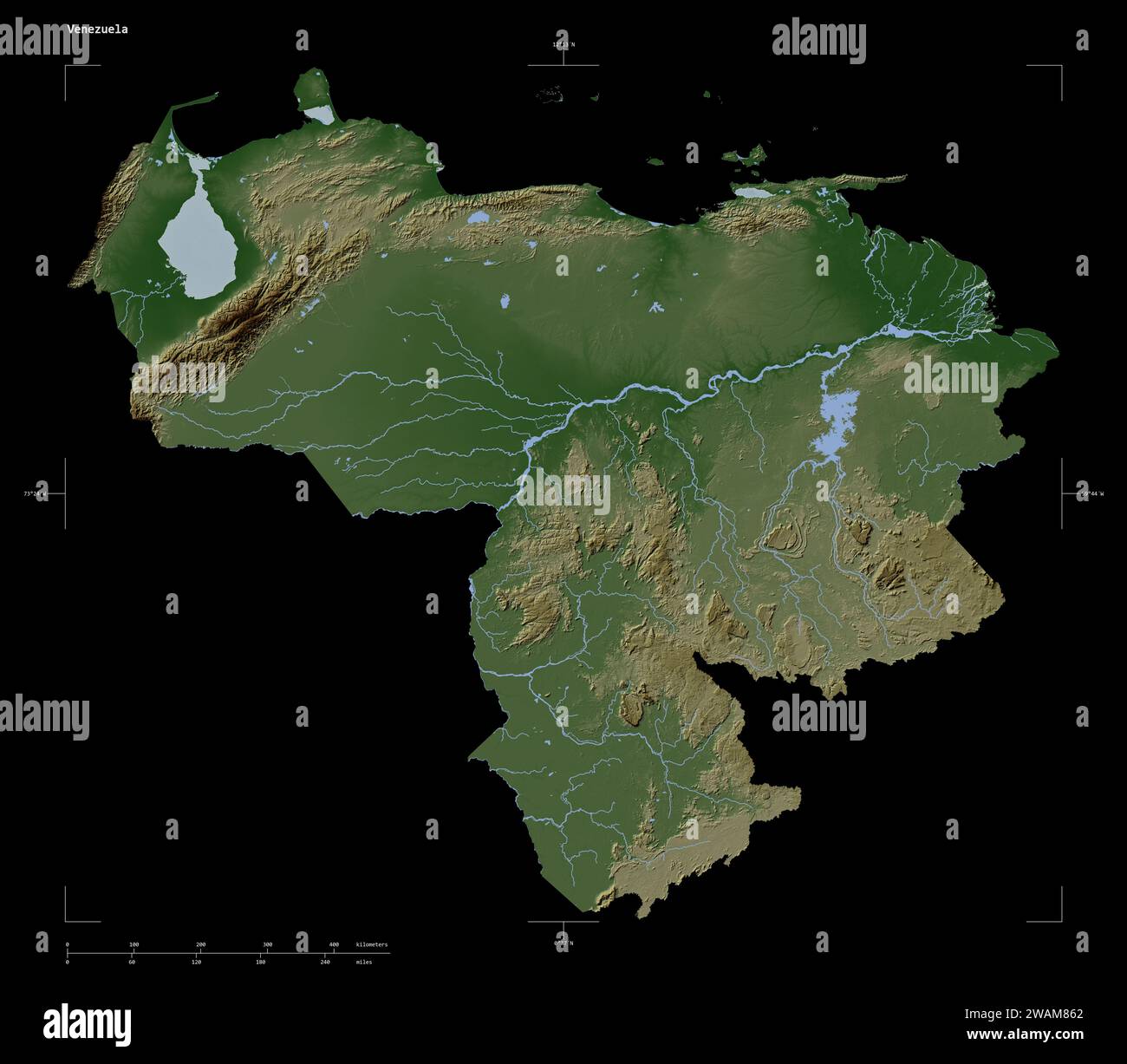 Shape of a Pale colored elevation map with lakes and rivers of the ...