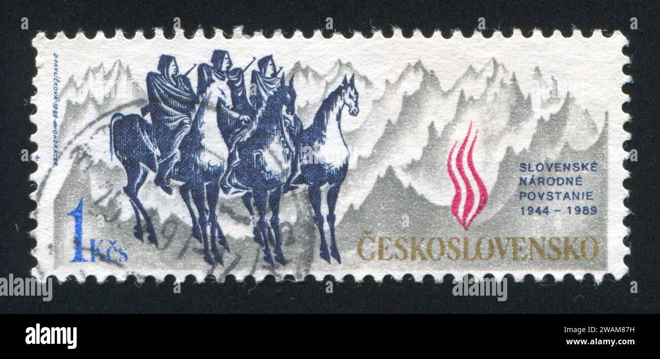 CZECHOSLOVAKIA - CIRCA 1989: stamp printed by Czechoslovakia, shows ...