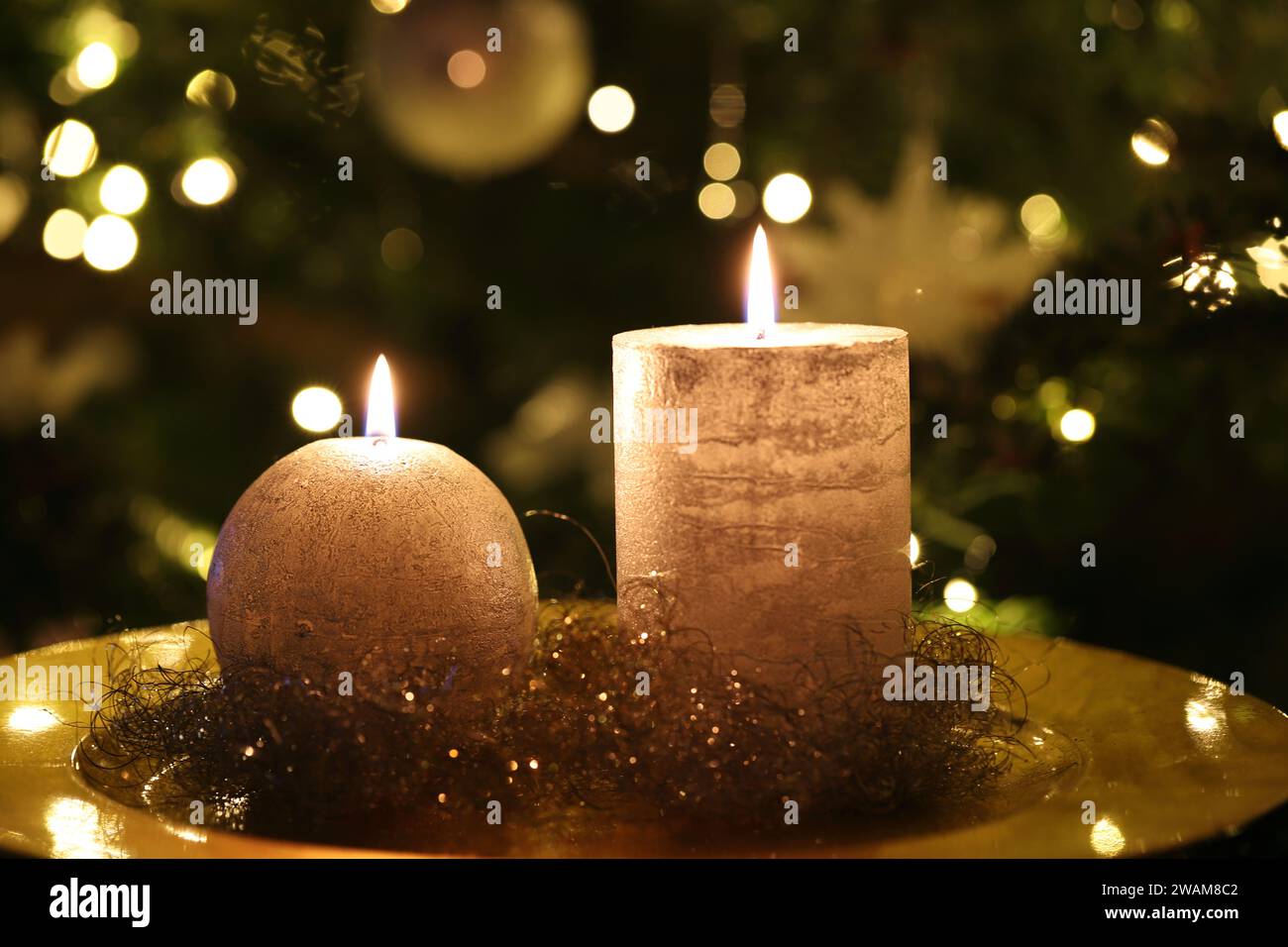 Bokeh candles hi-res stock photography and images - Alamy