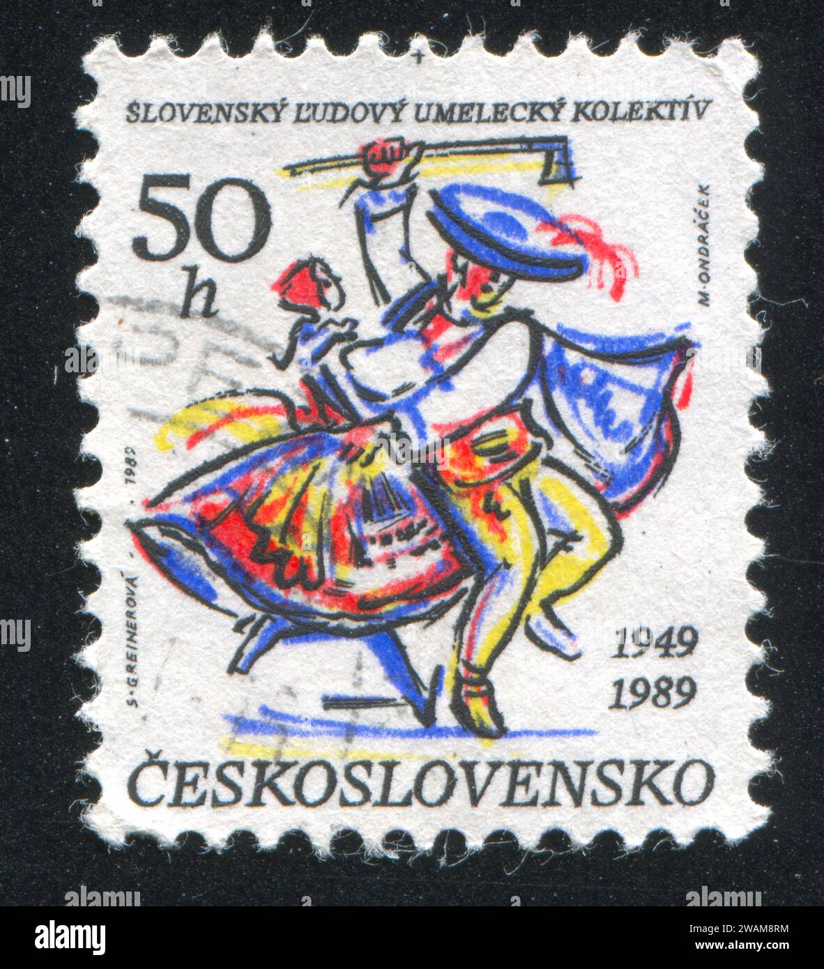 CZECHOSLOVAKIA - CIRCA 1989: stamp printed by Czechoslovakia, shows ...
