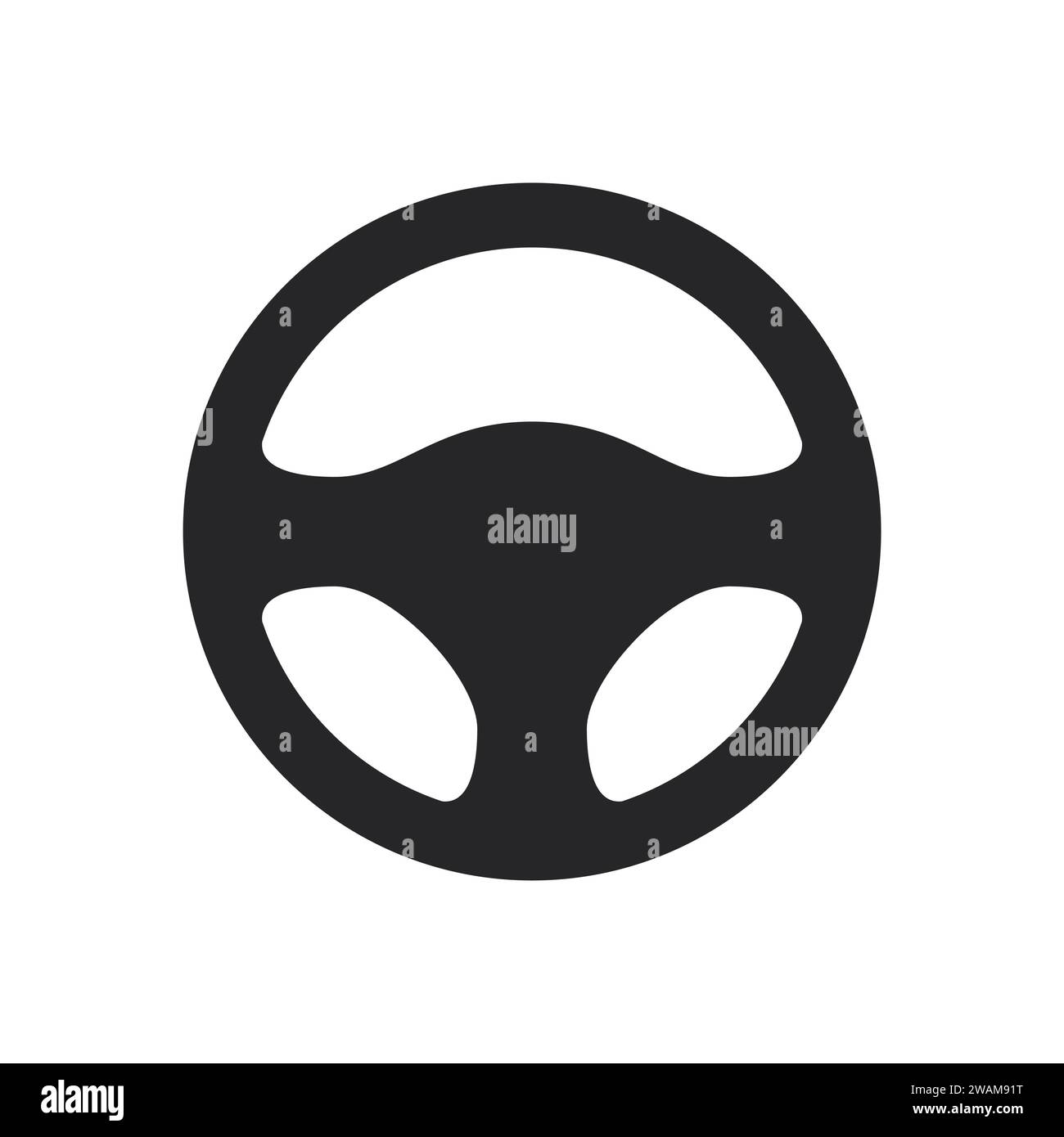 Steering wheel in truck Stock Vector Images - Alamy