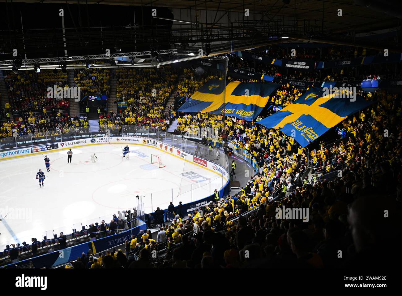 GOTHENBURG, SWEDEN 20240105Swedish fans during the IIHF World Junior ...