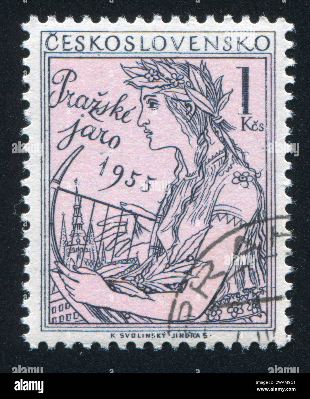 CZECHOSLOVAKIA - CIRCA 1955: stamp printed by Czechoslovakia, shows ...