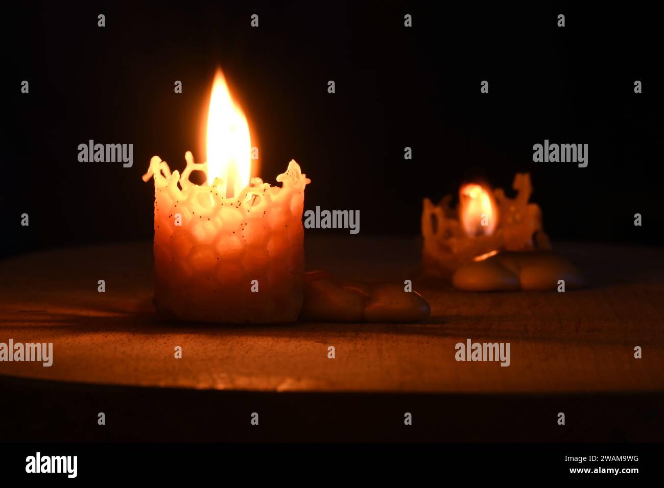 Relaxing at home candles dark hi-res stock photography and images - Alamy