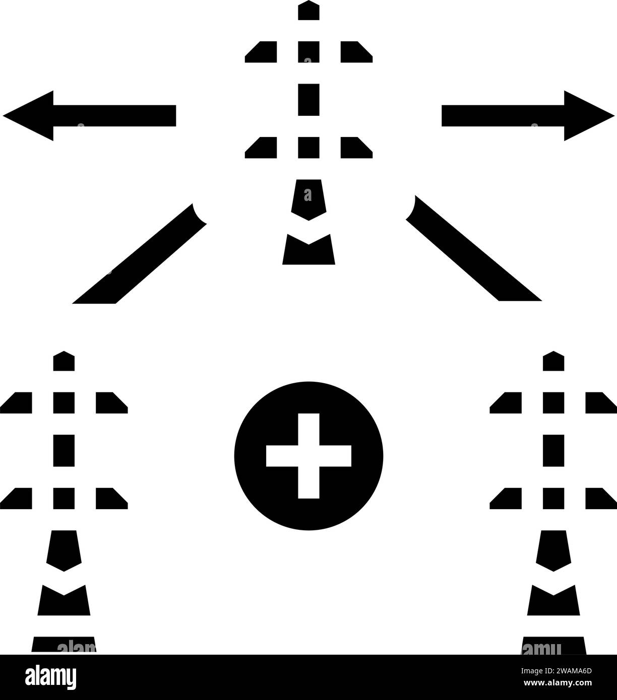 expansion electric grid glyph icon vector illustration Stock Vector ...