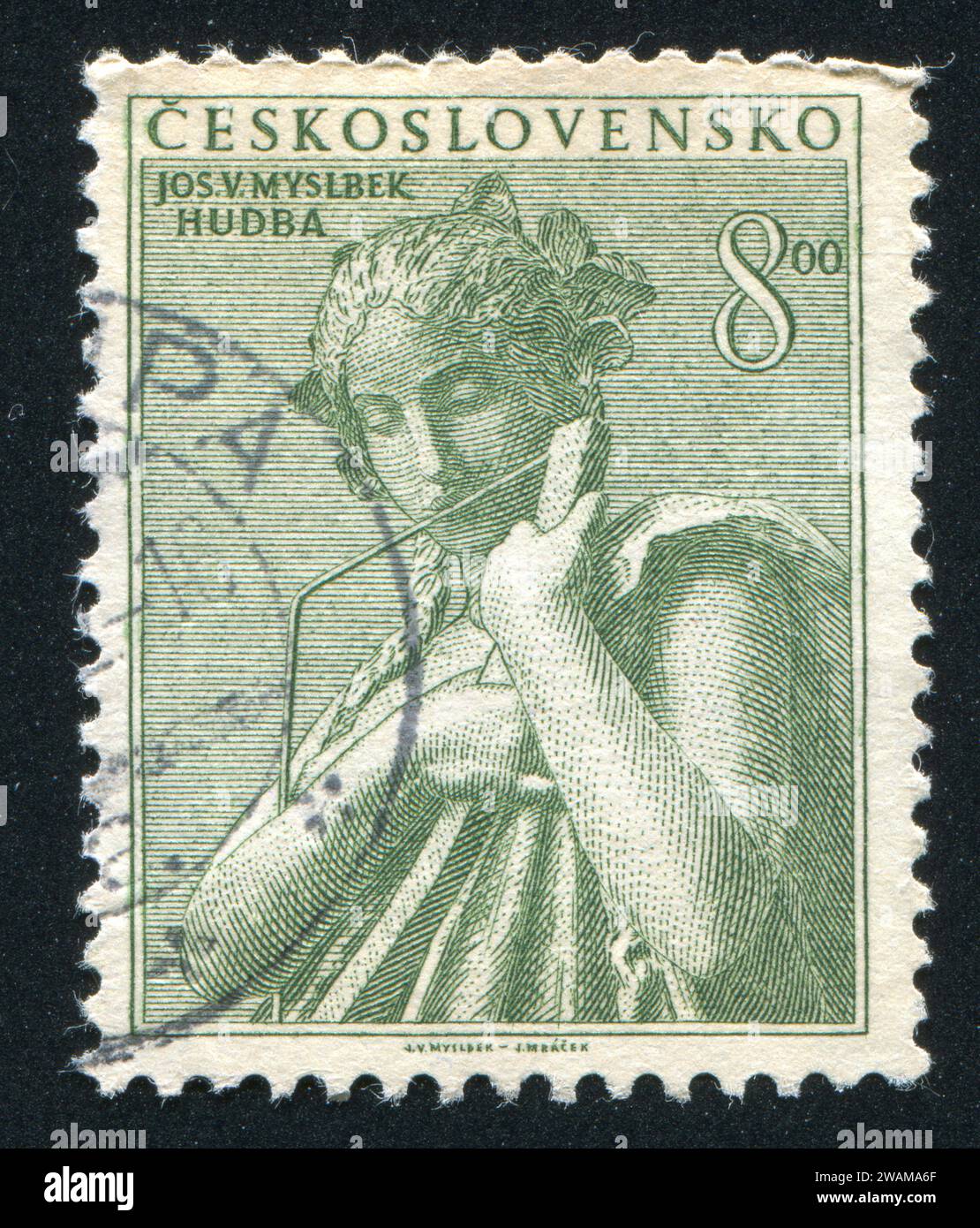 CZECHOSLOVAKIA - CIRCA 1952: stamp printed by Czechoslovakia, shows ...