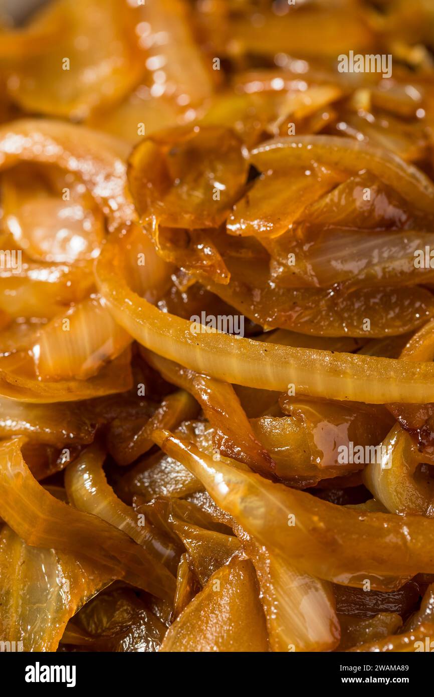 Brown Organic Caramelized Onions in a Bowl to Cook With Stock Photo - Alamy
